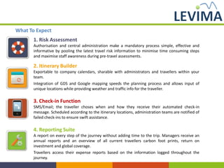 Levima - Company profile | PPTX | Business Travel | Travel Type