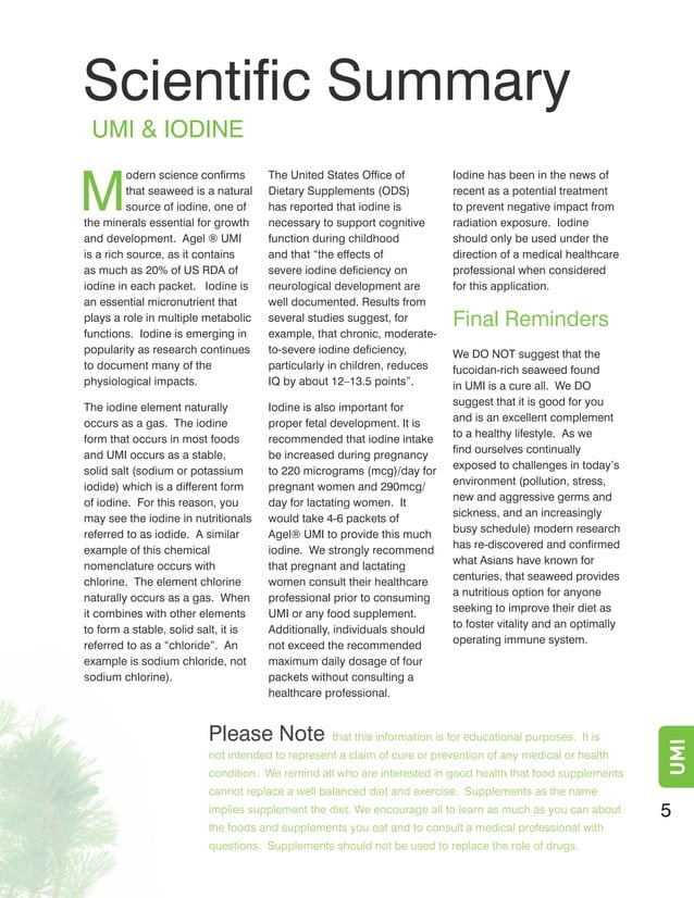 UMI-Agel Productprofile | PDF