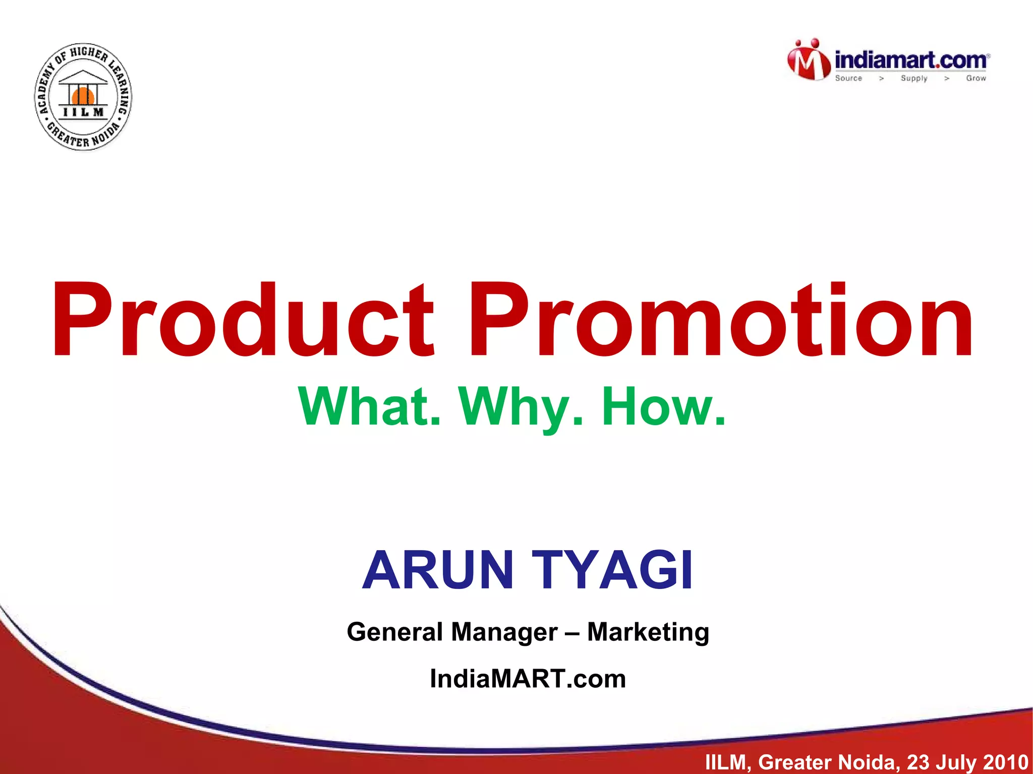 Product Promotion Strategy | PPT