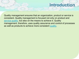 Product quality management | PPTX