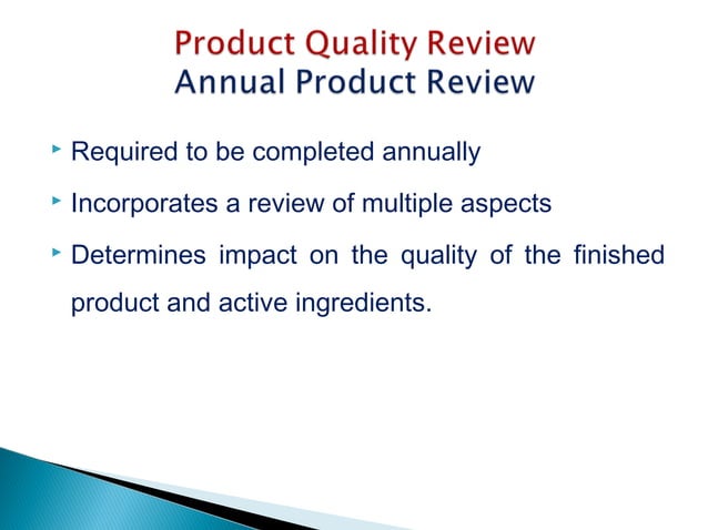 Product quality review | PPT