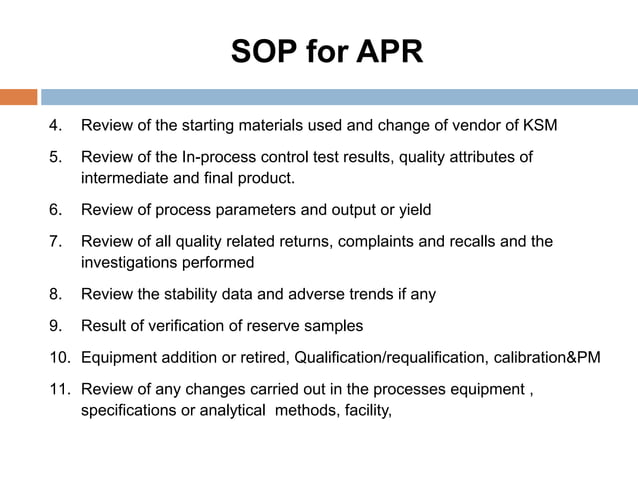 Product Quality Review_APQR_Dr. A. Amsavel | PDF