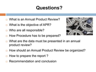 Product Quality Review_APQR_Dr. A. Amsavel | PDF