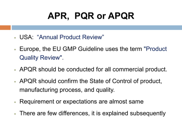 Product Quality Review_APQR_Dr. A. Amsavel | PDF
