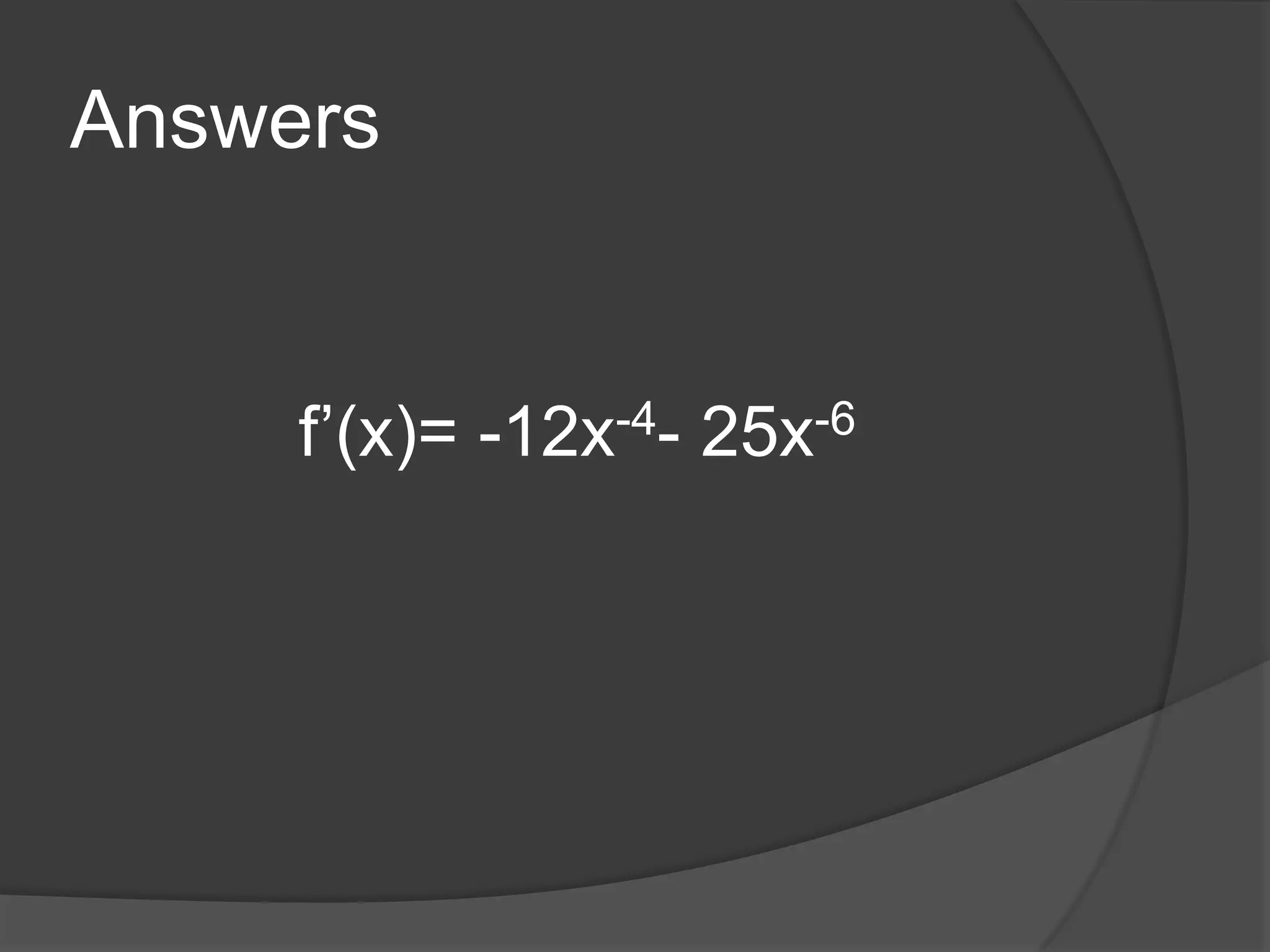 Product and Quotient Rule Show | PPT
