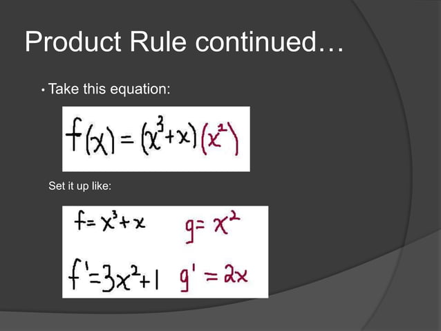 Product and Quotient Rule Show | PPT