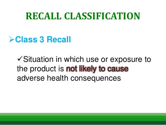 Product recall overview