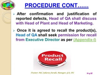 Product Recall.pdf | Recalls | Consumer Issues