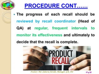 Product Recall.pdf | Recalls | Consumer Issues