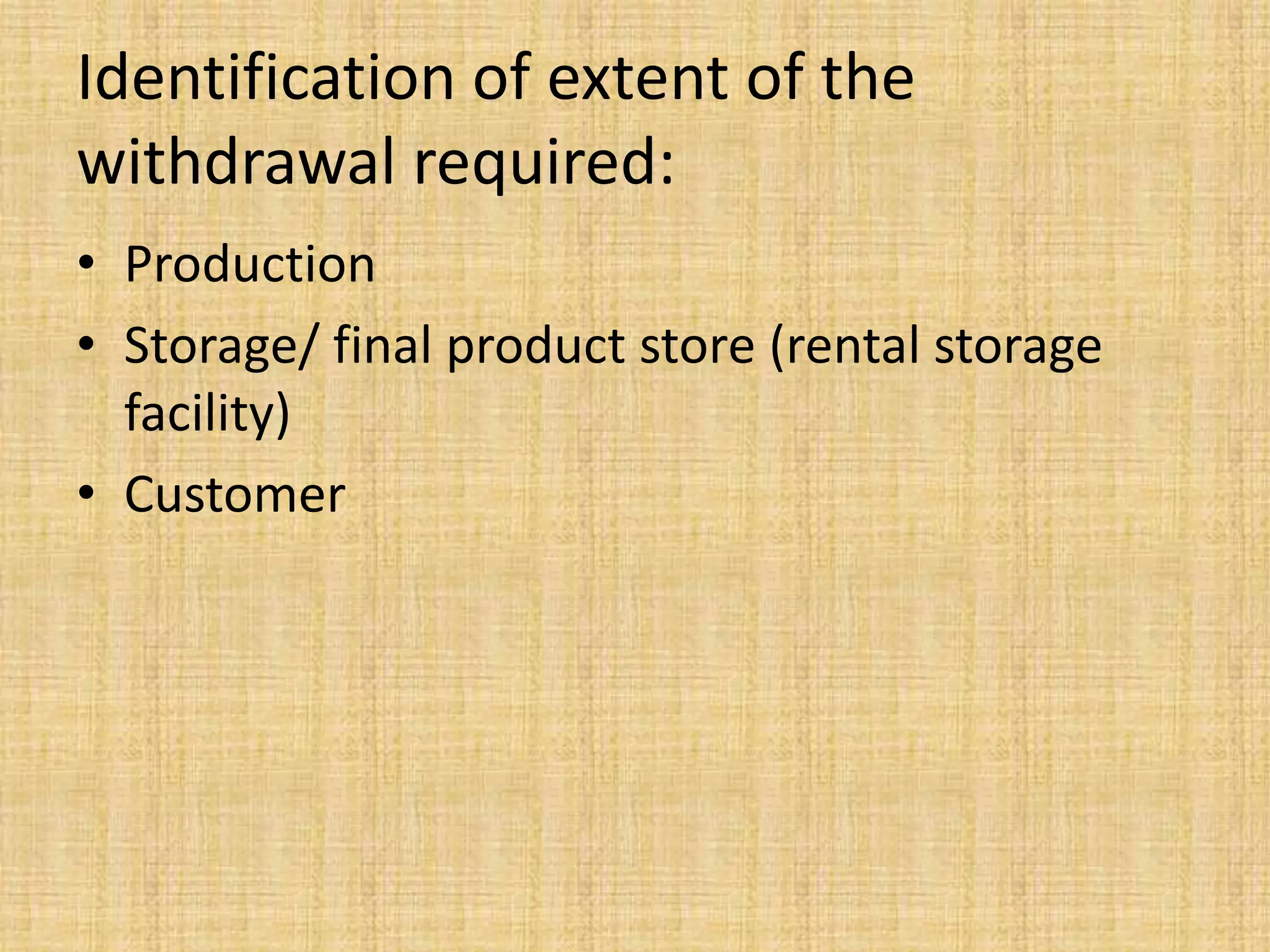 Product recall & withdrawal | PPTX