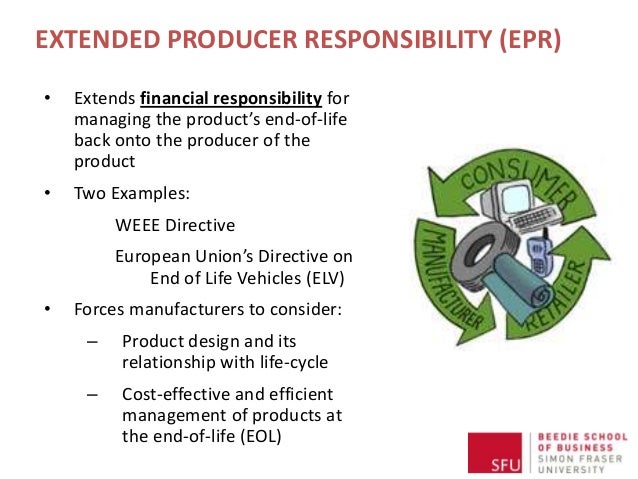 Product recovery decisions within the context of Extended Producer Product recovery decisions within the context of Extended Producer
