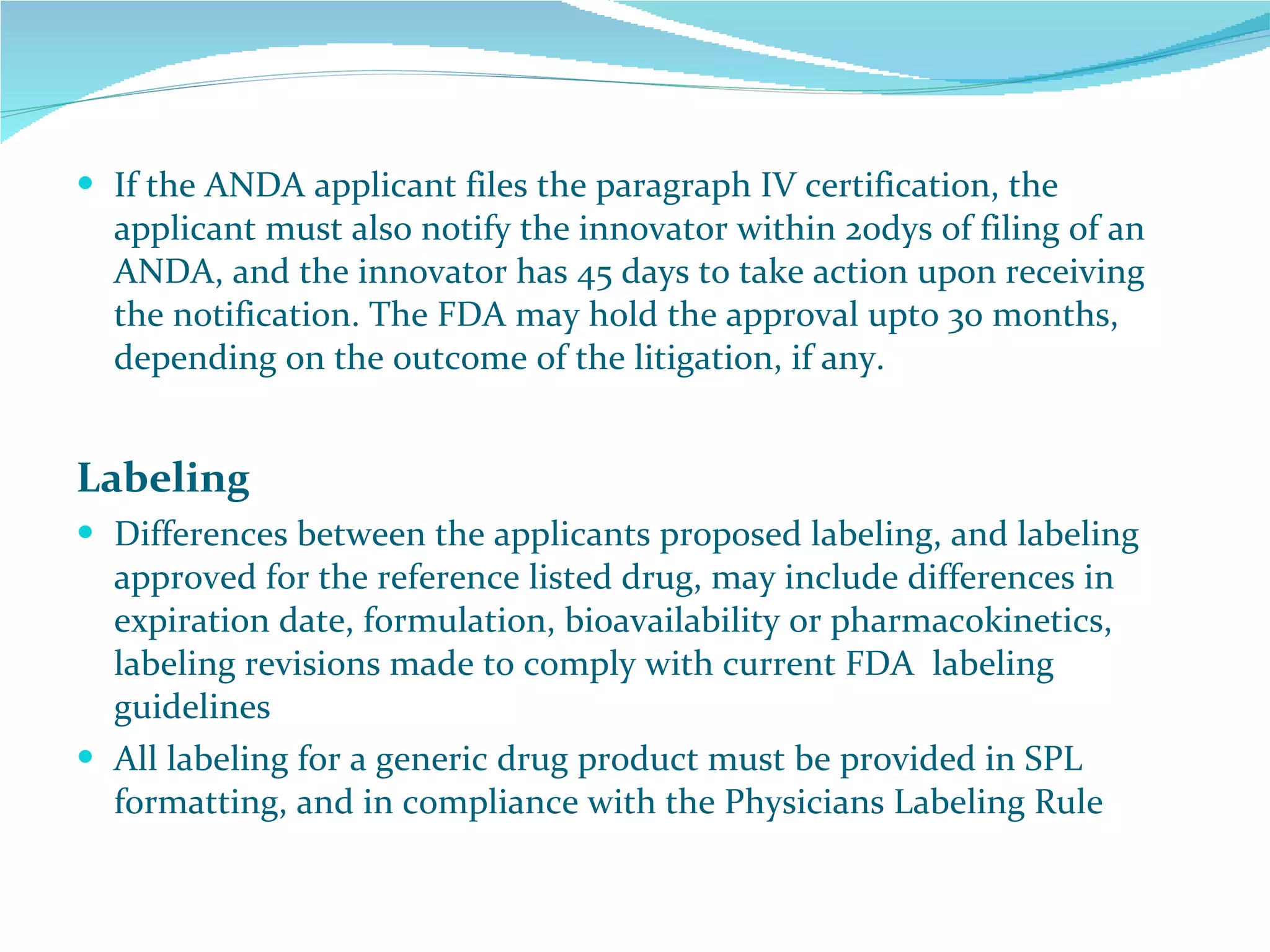 Product registration and drug approval process in us | PPT