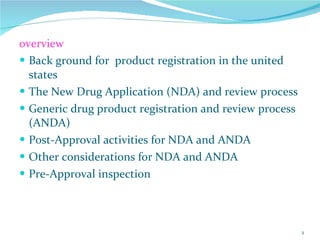 Product registration and drug approval process in us | PPT