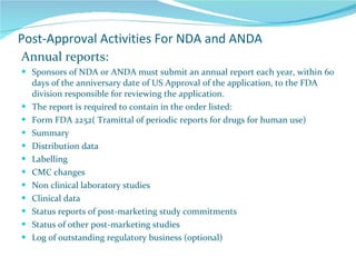 Product registration and drug approval process in us | PPT
