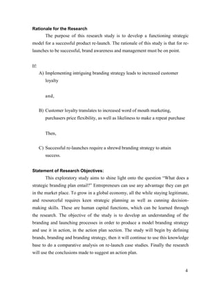 Product relaunch and rebranding research paper | PDF