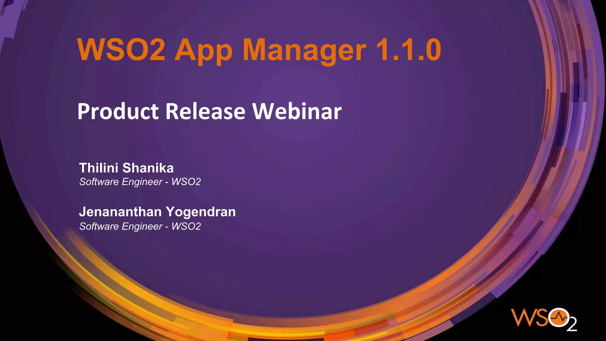 WSO2 Product Release Webinar: WSO2 App Manager 1.1 | PDF | Operating Systems | Computer Software ...