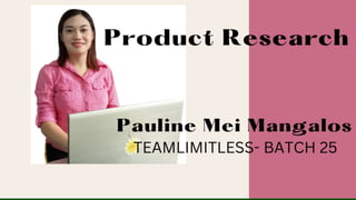 PRODUCT RESEARCH Presentation new.pptx