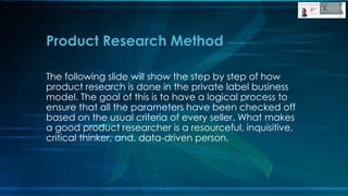 Product Research Presentation | PPT