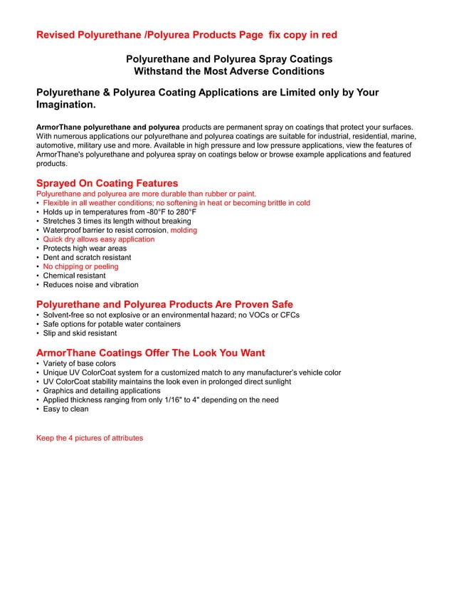 ArmorThane Products | PPTX | Chemistry | Science