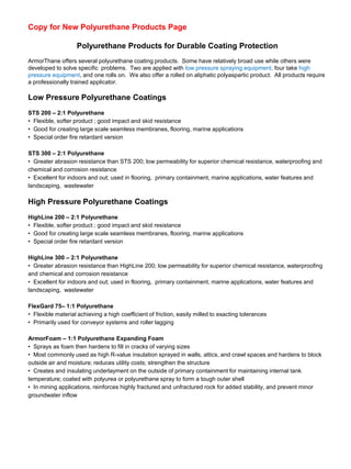 ArmorThane Products | PPTX