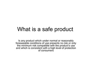 Product safety | PPT