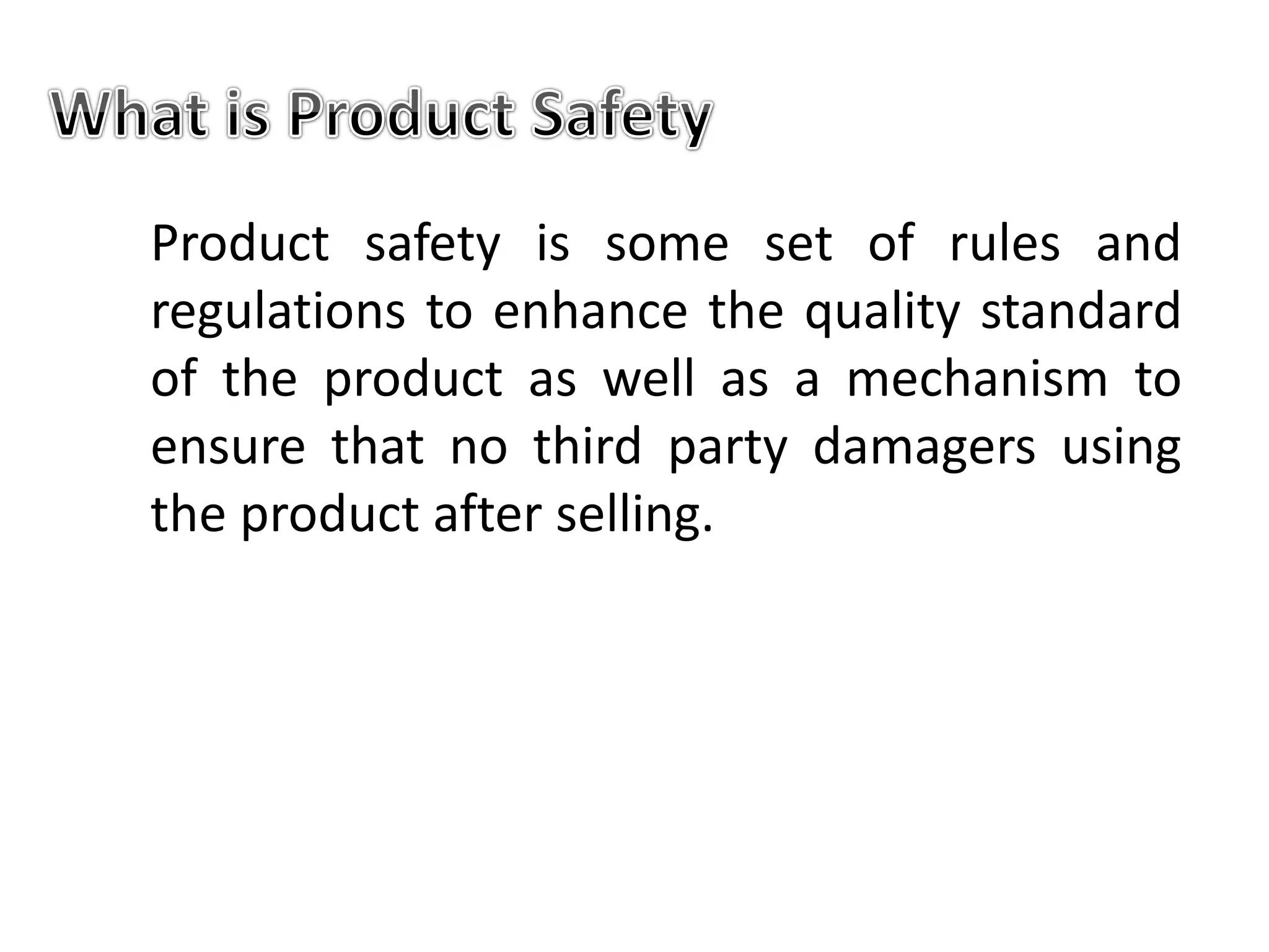 Product safety | PPTX