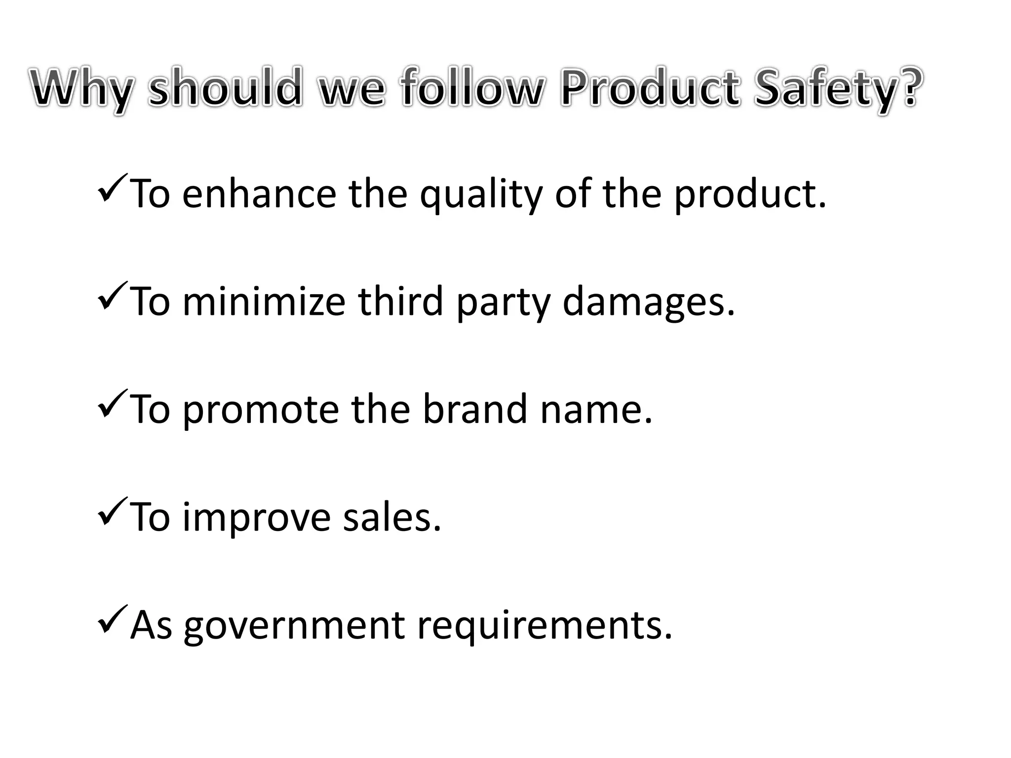 Product safety | PPTX