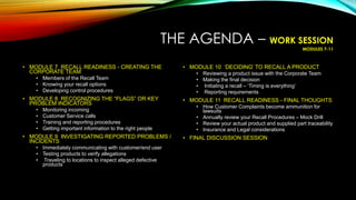 Product safety & Recall Prevention Seminar Mumbai | PPT