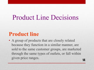 Products and service decisions marketing | PPTX