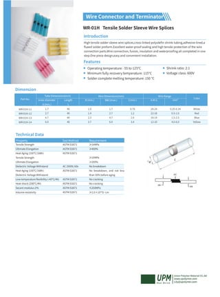 Products Catalogue-03-Heat Shrinkable Insulated Wire connector and ...