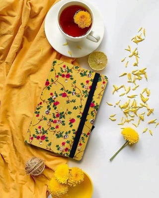 Yellow Floral Diary by deskstore online shop | PDF