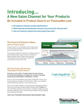 Product Search One Sheet | PDF