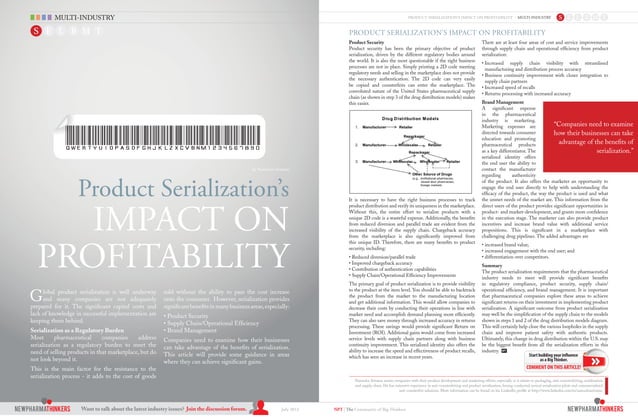 Product Serialization’s: Impact on Profitability | PPT