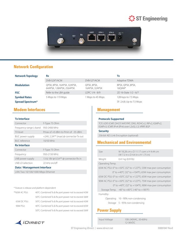Product Sheet iQ Desktop Plus Satellite Modem | PDF ...