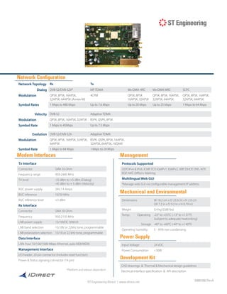 ST Engineering iDirect Product Sheet SMB3315 | PDF