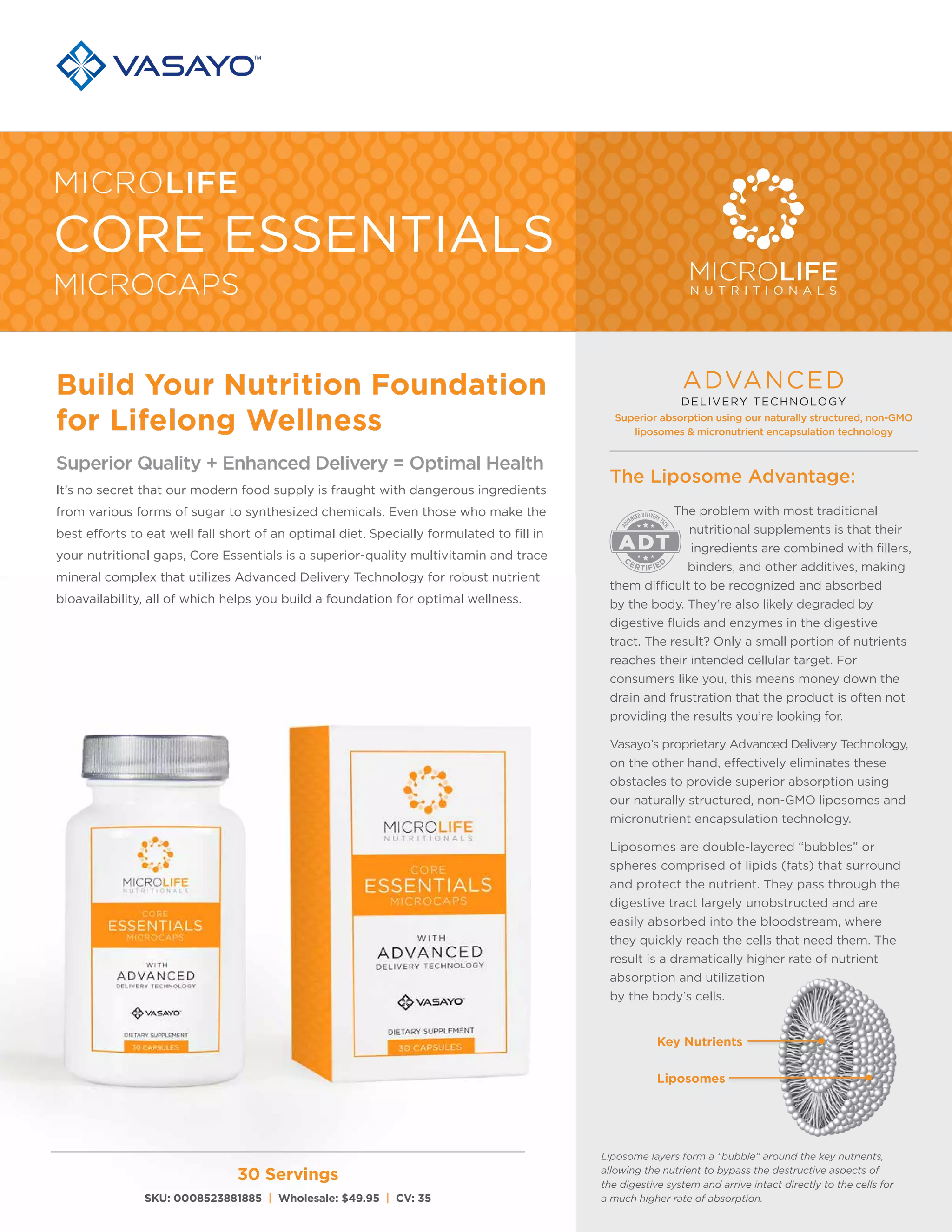 Vasayo MicroLife CORE ESSENTIALS MicroCaps | PDF | Healthy Cooking and Eating | Food & Drink