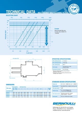 Bernoulli Filter Product sheet multi basket bernoulli filter small | PDF