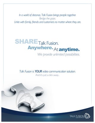 Talk Fusion Product showcase english | PDF