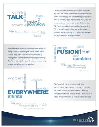 Talk Fusion Product showcase english | PDF