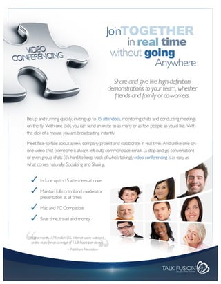Talk Fusion Product showcase english | PDF
