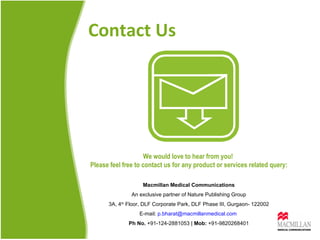 Macmillan Medical Communications India | PPT