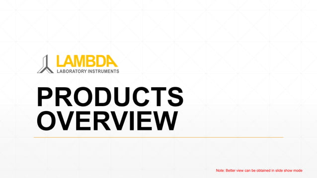 LAMBDA Products overview | PPT