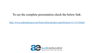 Product Specification and Compliance | PPTX