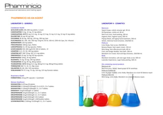 Pharminicio Products potfolio 2015 | PPT