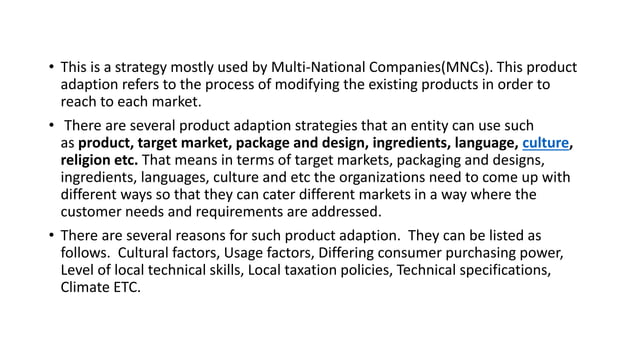 Product standardization vs adaptation | PPTX
