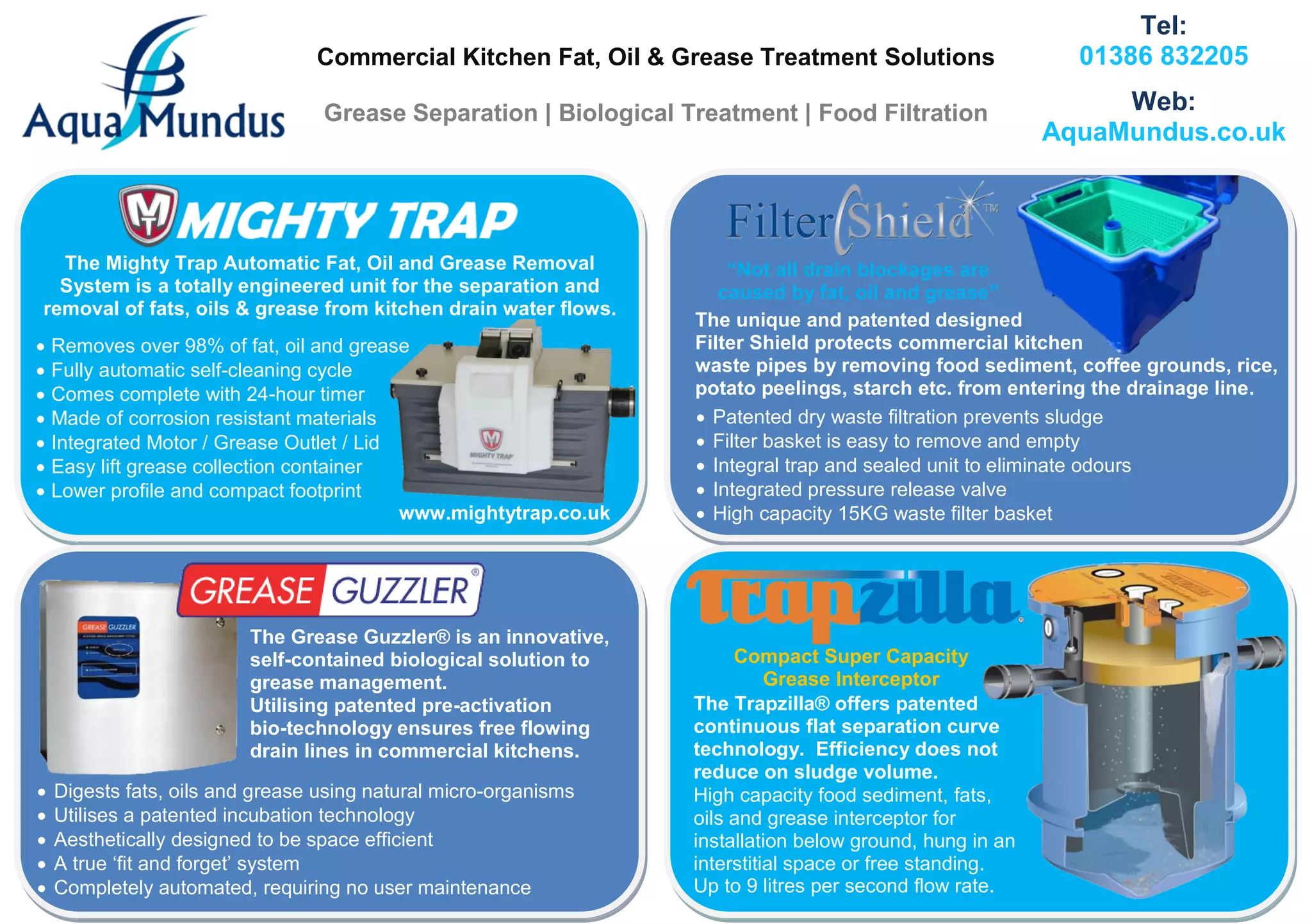 Products to Handle Commercial Kitchen Fat, Oil & Grease by Aqua Mundus ...