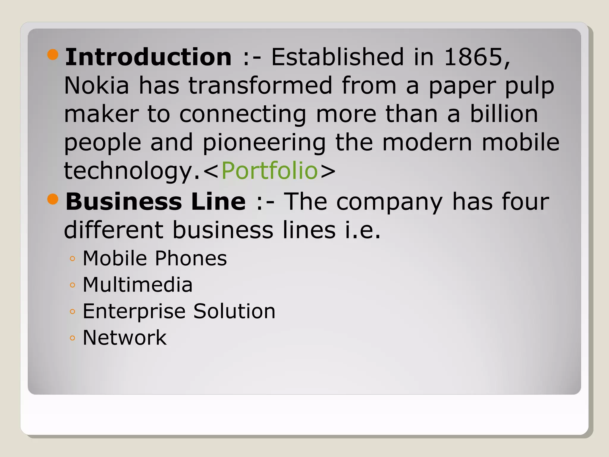 Product strategy nokia | PPT