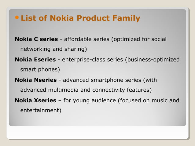 Product strategy nokia | PPT