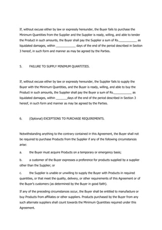 PRODUCT SUPPLY AGREEMENT | PDF