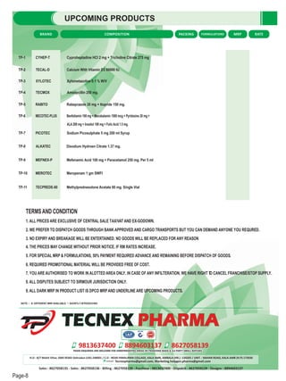 Pharmaceutical Tablets By Tecnex Pharma | PDF